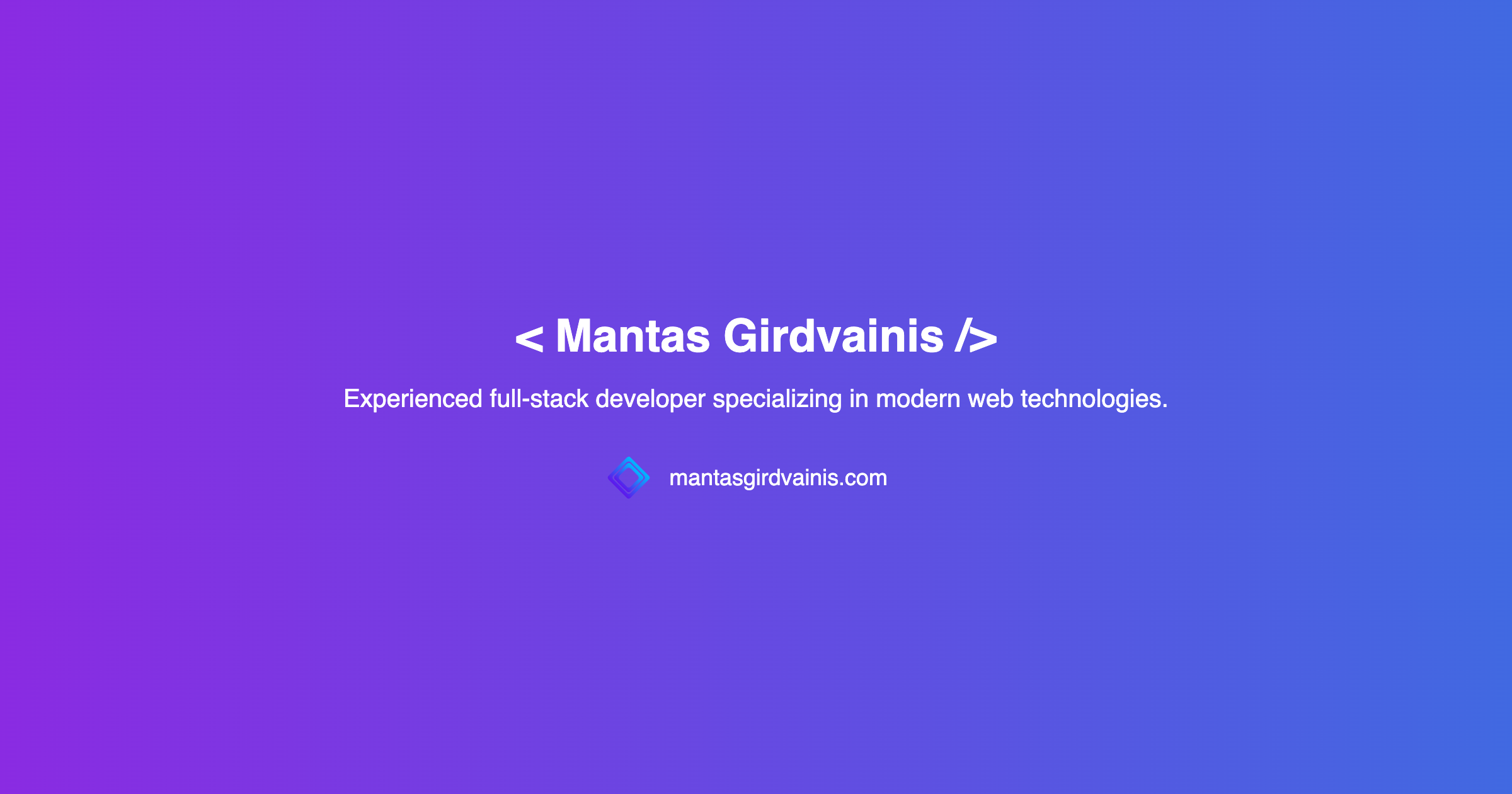 Mantas Girdvainis | Full-Stack Developer